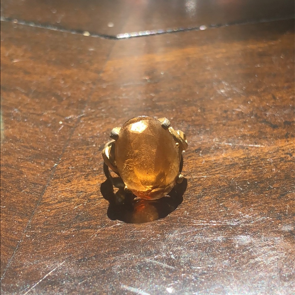 Vintage Amber Sarah Coventry Ring - Gem